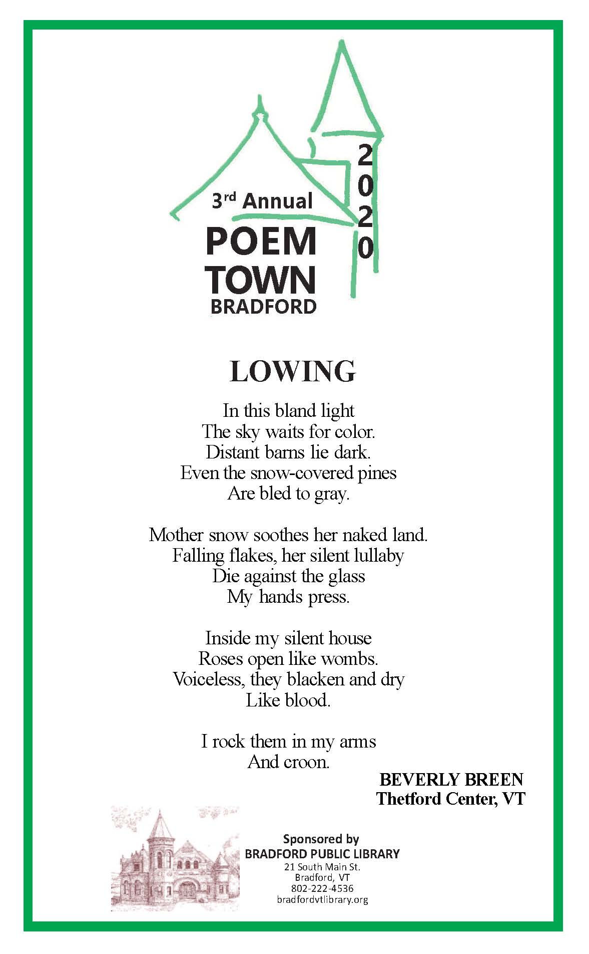 Poem Town Daily! 4/11 - Bradford Public Library