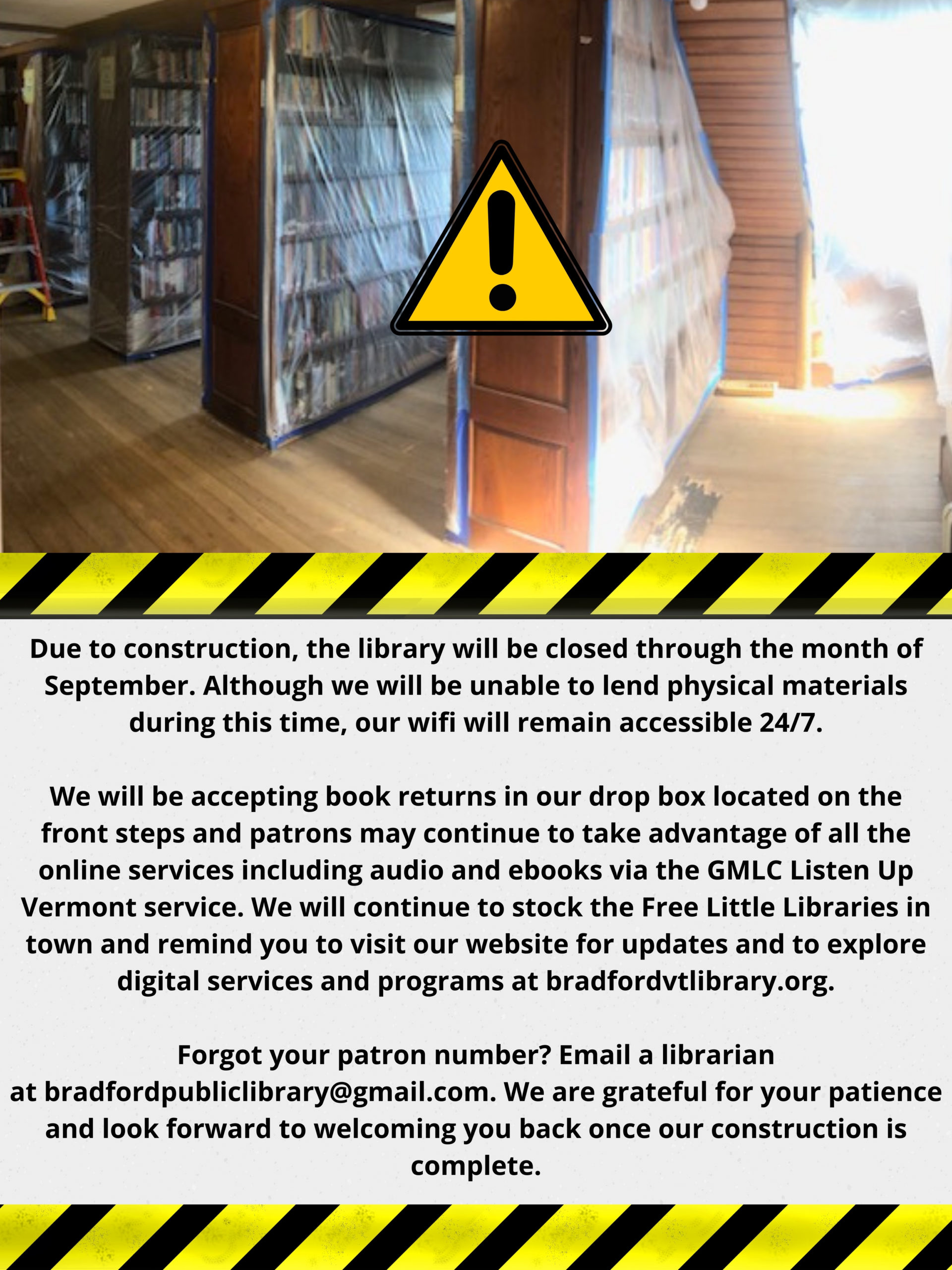 Temporary Closure - Bradford Public Library